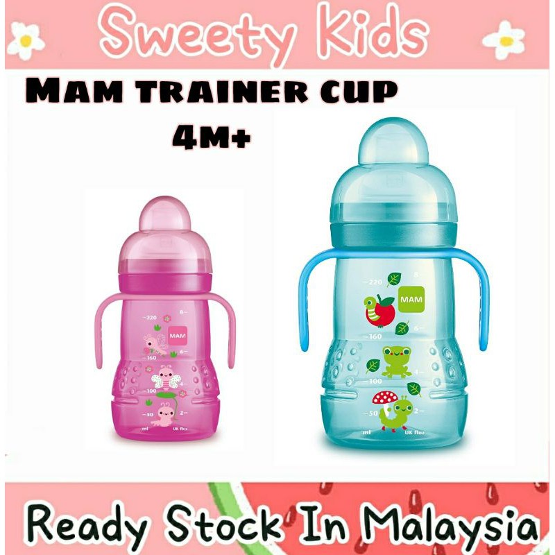 *READY STOCK*MAM Trainer+Bottle 8oz/220ml/Botol Susu Bayi/Botol Air ...