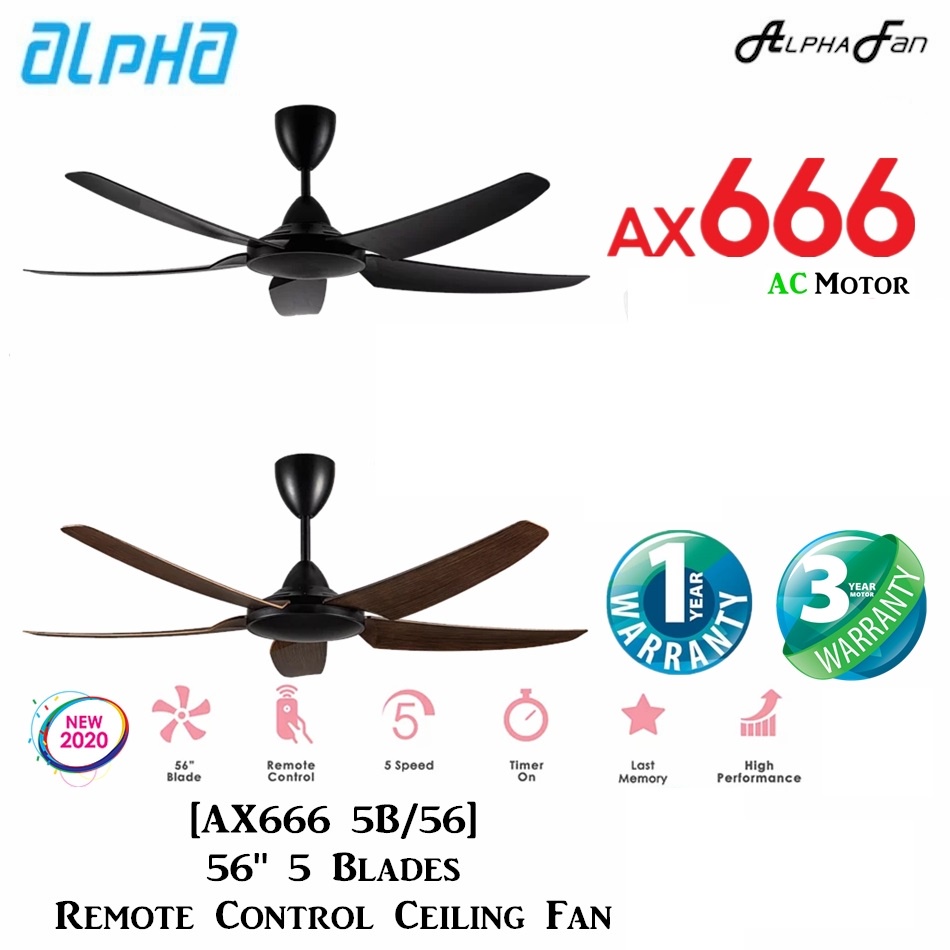 ALPHA CEILING FAN REMOTE (AX666 5BLADE 5SPEED) | Shopee Malaysia