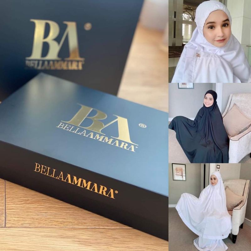 [READY STOCK] SHARIFAH TELEKUNG BELLA AMMARA BLACK & WHITE | Shopee Malaysia