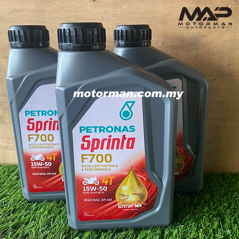 1 x PCS 4T OIL PETRONAS SPRINTA F700 15W-50 1L SEMI 100% ORIGINAL ...