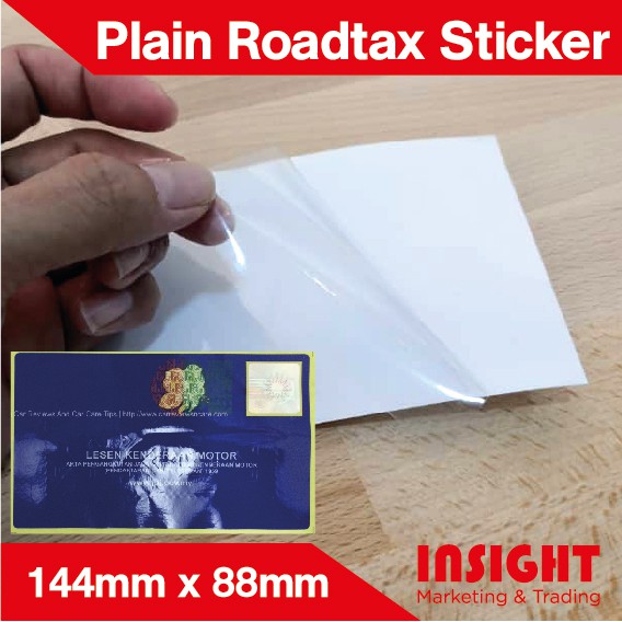 Roadtax Sticker Puspakom Pelekat Cermin Cukai Jalan Plain Transparent ...
