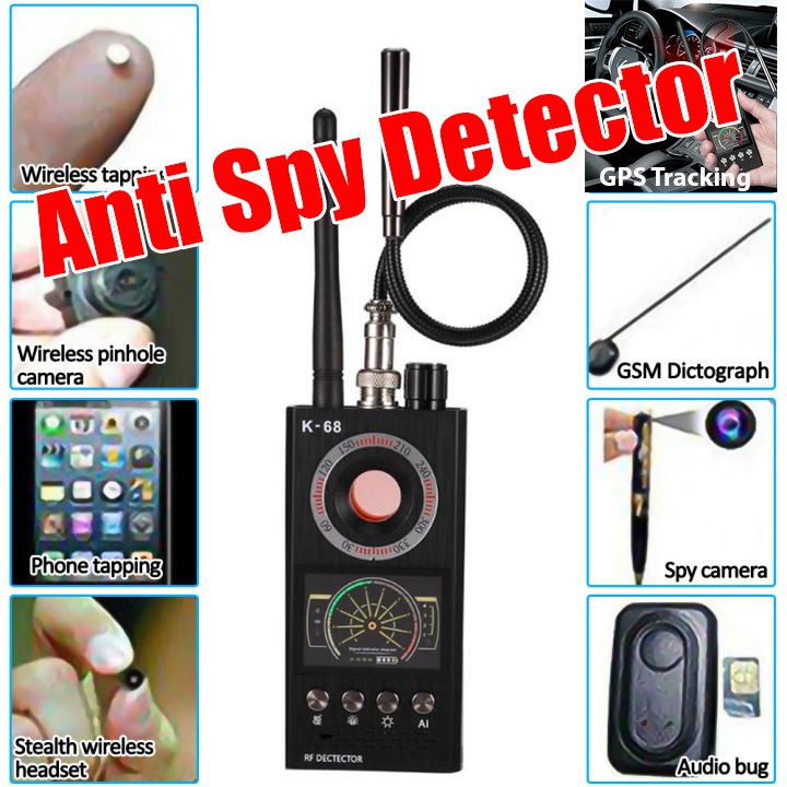 K68 Anti Spy Wireless Camera Audio Finder Rf Signal Hidden Bug Detector