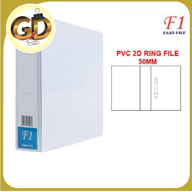 F1 PVC 2D Ring File/Ring Binder/Fail Cincin PVC/File Filing 50mm A4 ...