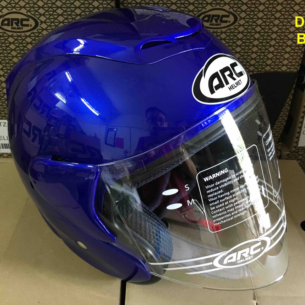 ARC RITZ Deep Blue (Open face helmet) | Shopee Malaysia