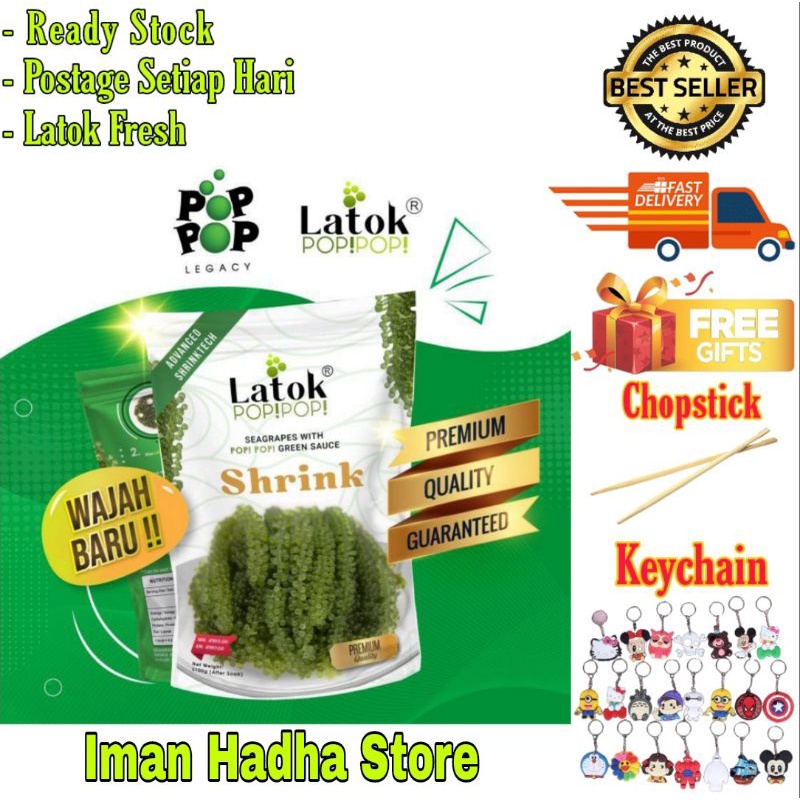 Latok Pop Pop Shrink + Green Sauce / Sos Hijau / Latok Fresh | Shopee ...