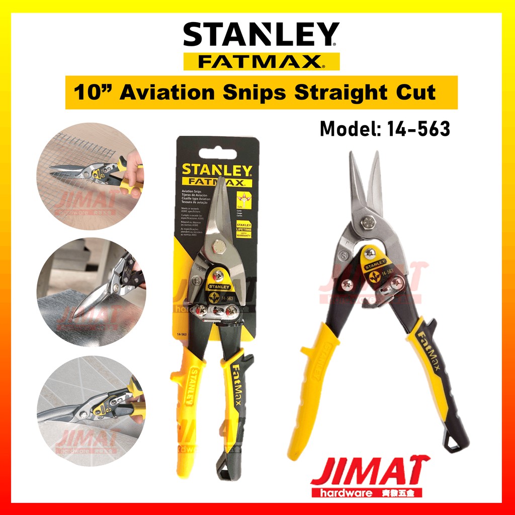 STANLEY Fatmax 10" Zinc Cutter Aviation Snips Straight Cut 14-563 ...