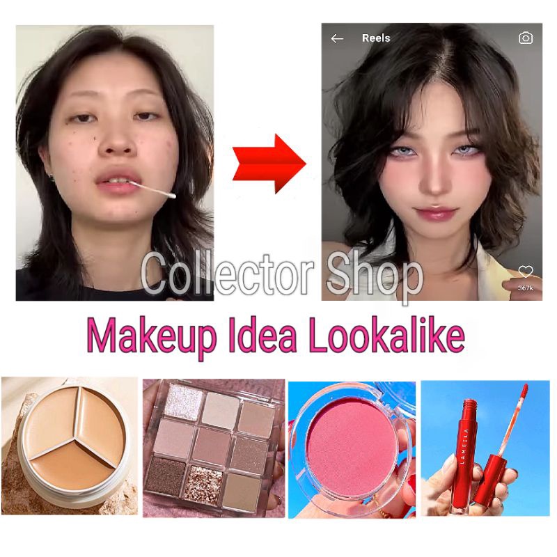 Tik Tok Follow Tricolour Foundation Makeup Idea Tutorial Set Makeup ...