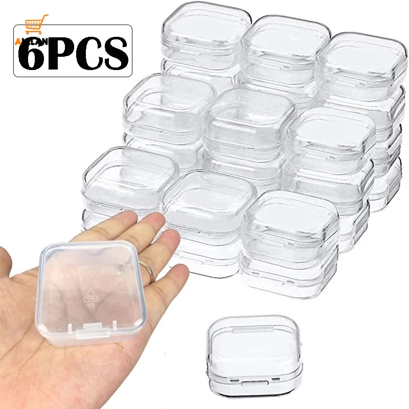 6 Pcs/Set One-piece Conjoined Clamshell Jewelry Storage Box/ Small ...