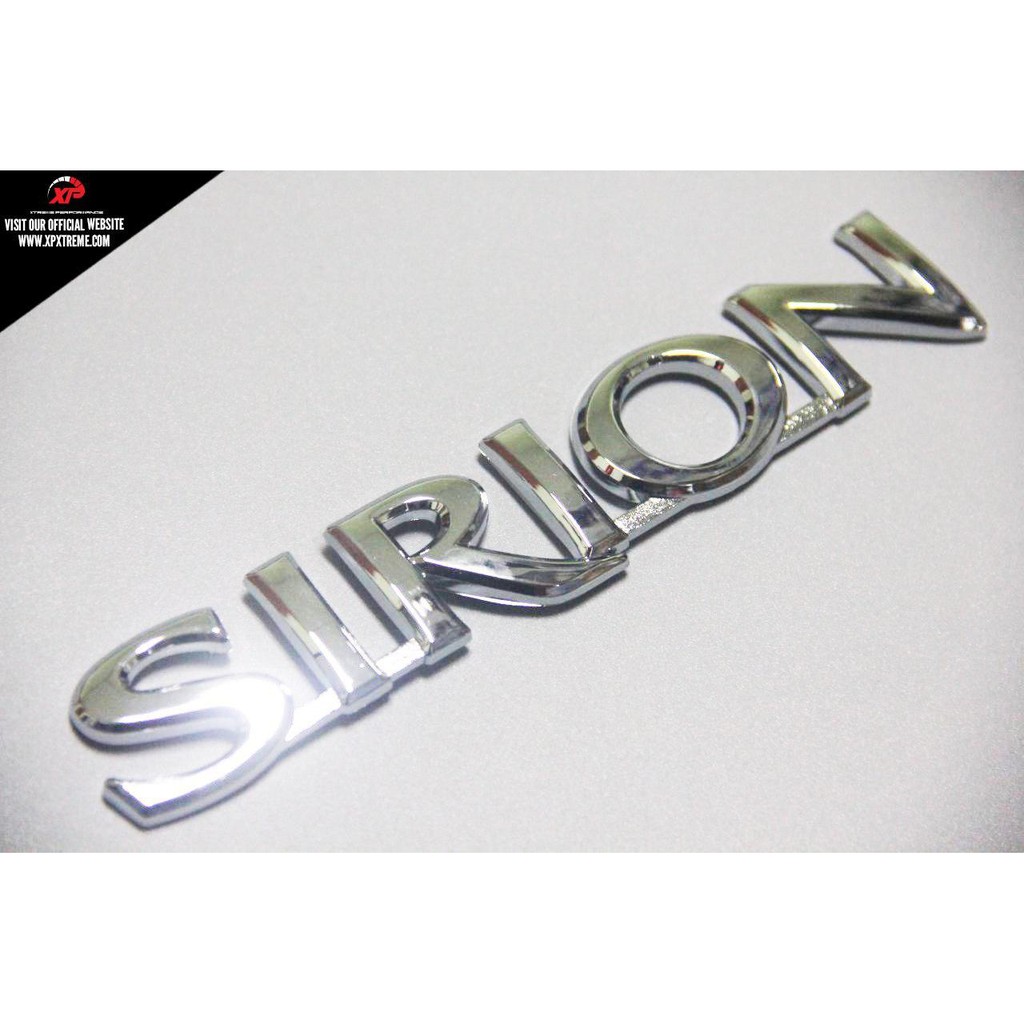 ORIGINAL READY STOCK SIRION LOGO CAR EMBLEM HIGH QUALITY RESIN SILVER ...