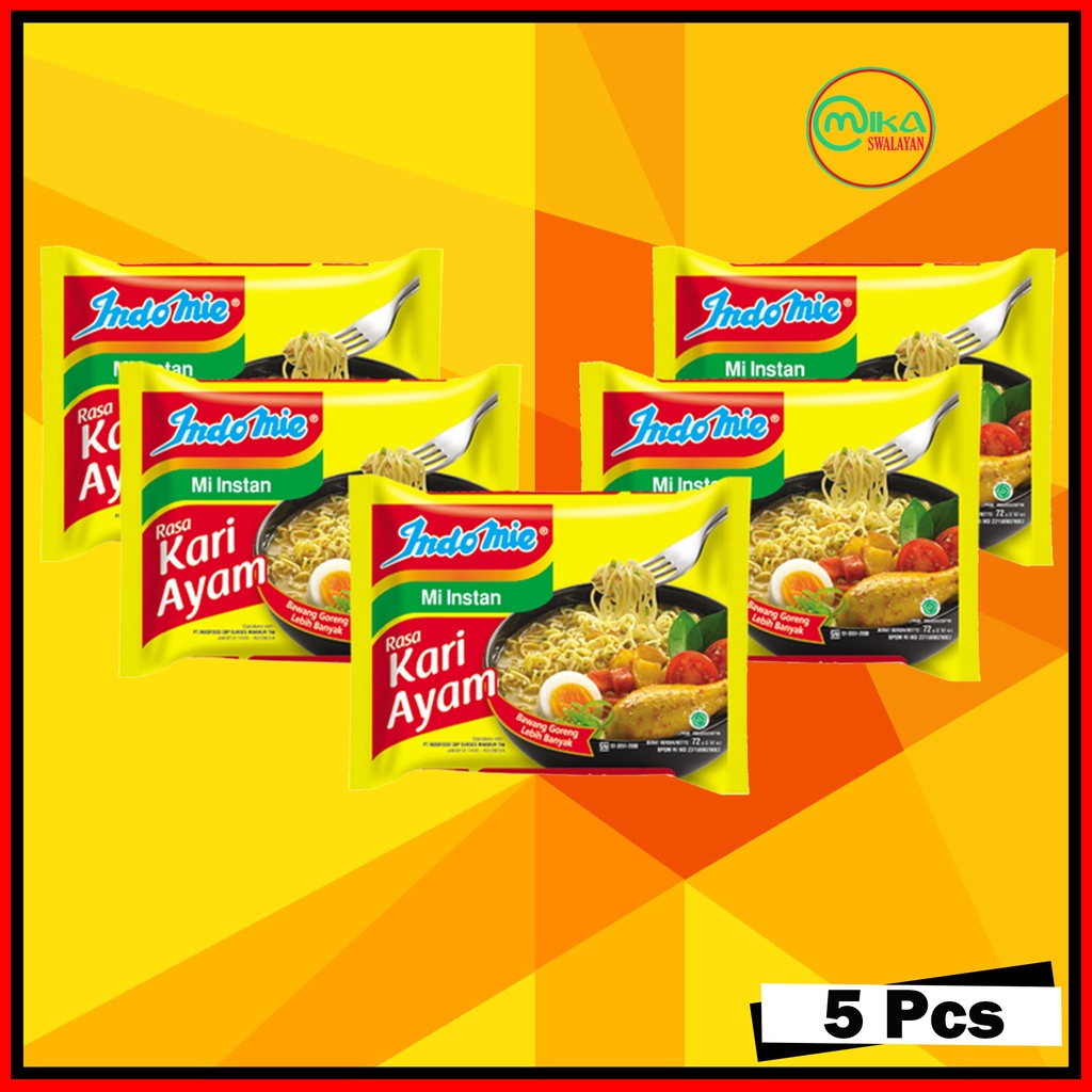 (5Pcs) Indomie Variants Of Chicken Curry Flavor - Boiled Instant ...