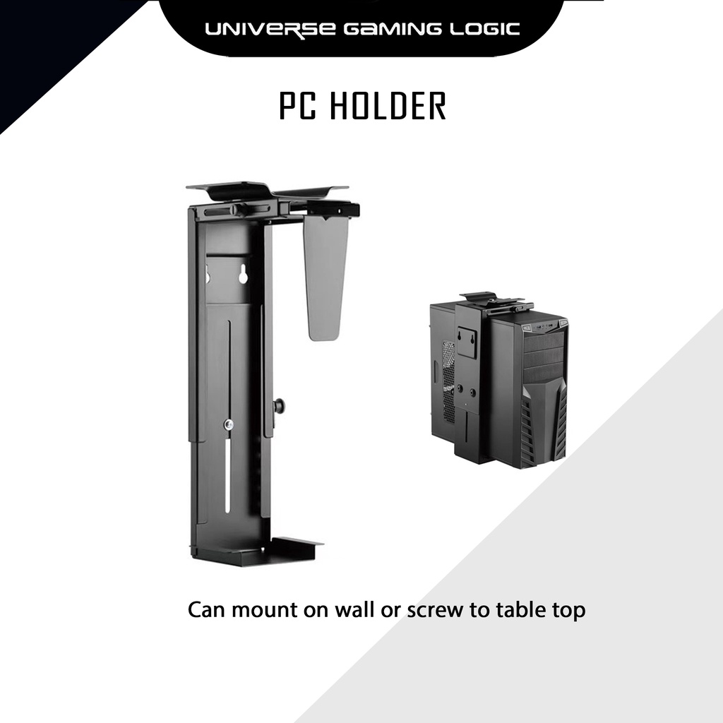 UGL Solid Steel 360 PC Case Holder Bracket Under Desk Mount Hanger for ...