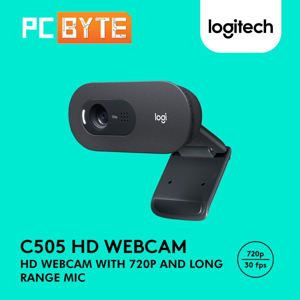 Logitech C505 HD Webcam With 720p and Long-Range Mic | Shopee Malaysia