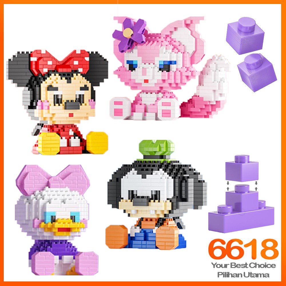 Block Kecil Kartun Disney Comel Mini Toys Block Watak Disney DIY Nano ...