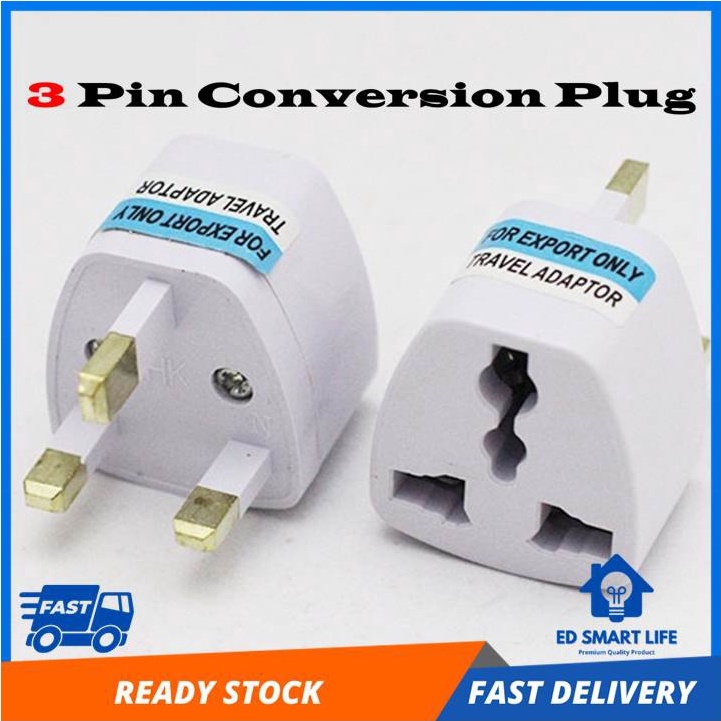 3 Pin Conversion Plug Universal Adapter British Socket Adapter | Shopee ...