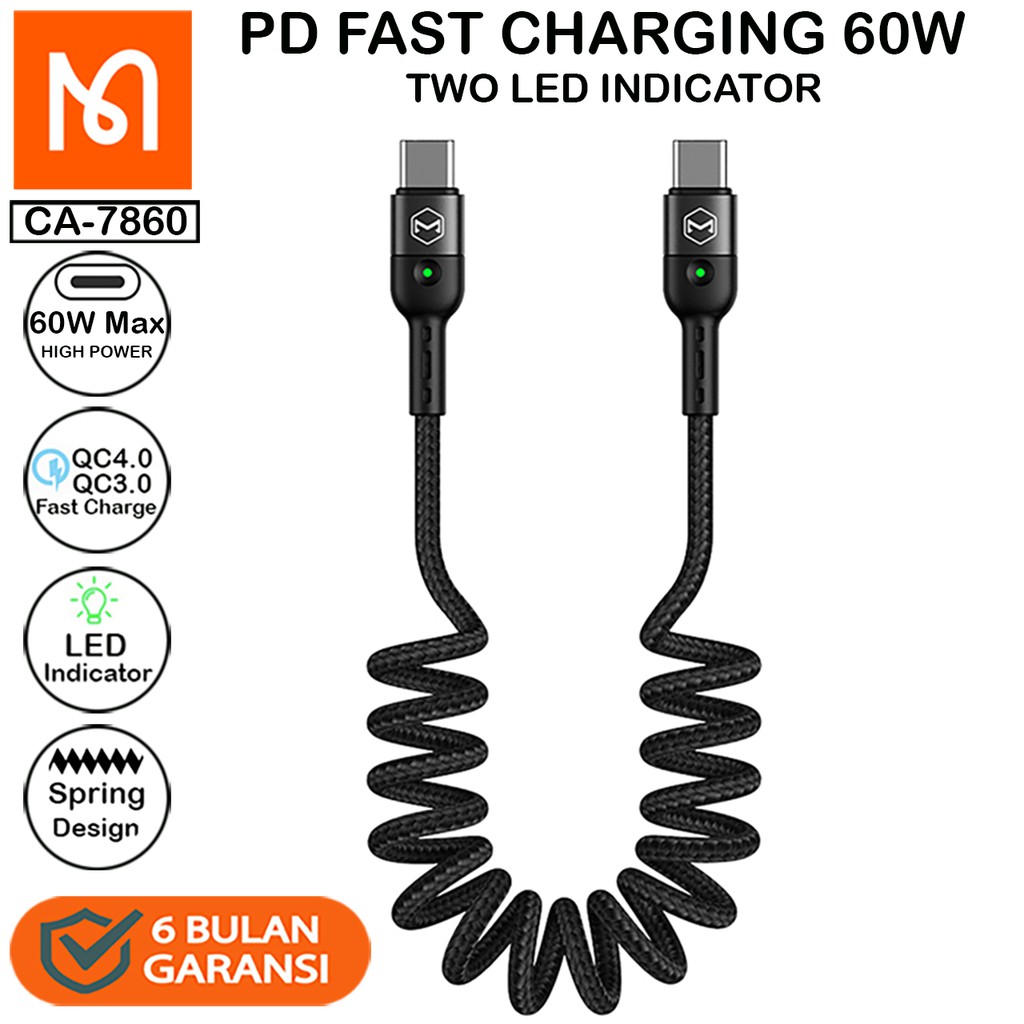 MCDODO CA-7860 USB Type-C to Type-C USB-C to USB-C C2C 1.8m PD60W QC 4. ...
