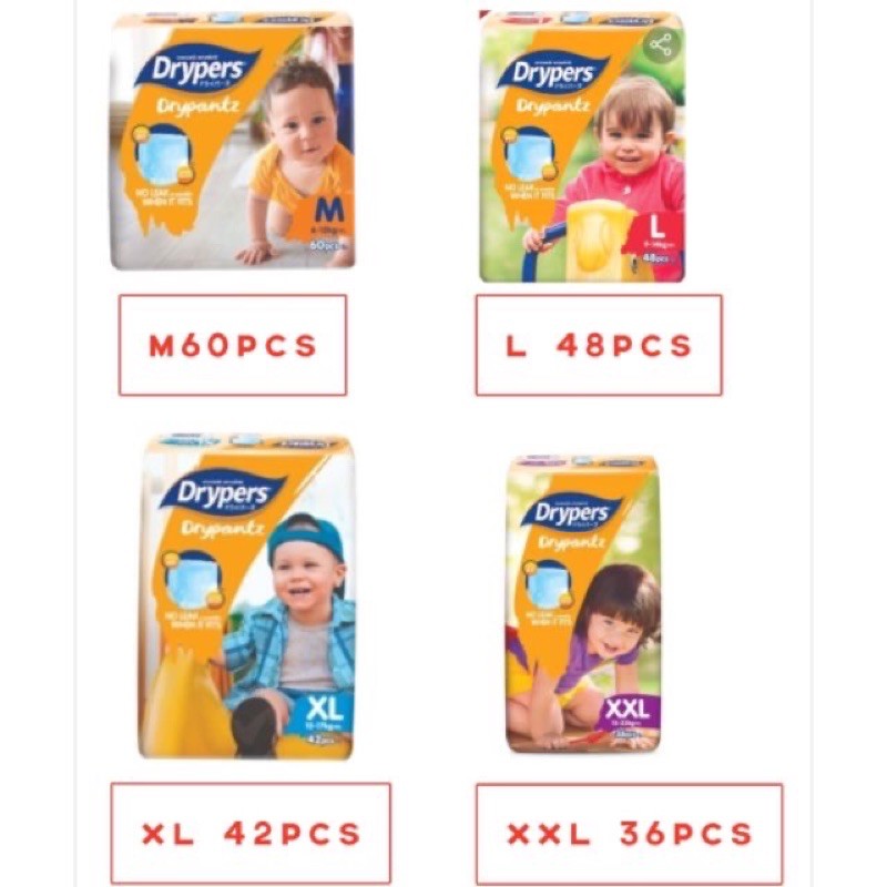 DRYPERS DRYPANTS DIAPERS (M,L,XL,XXL) | Shopee Malaysia