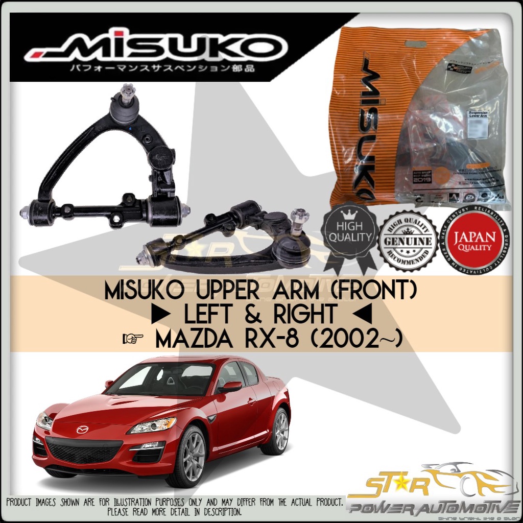 MISUKO Mazda RX-8 RX8 (2002~) Premium Upper Control Suspension Arm Set ...