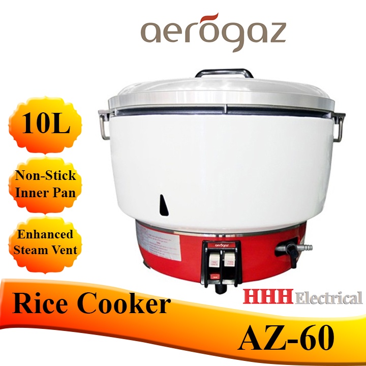 AEROGAZ AZ-60 Gas Rice Cooker (10L = 50 Person) | Shopee Malaysia