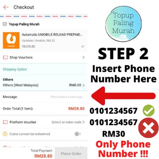 Automatic UMOBILE RELOAD PREPAID & POSTPAID BILL AUTO TOPUP RM5 RM10 15 ...