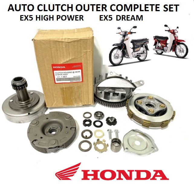 HONDA EX5 DREAM HIGH POWER AUTO CLUTCH OUTER COMPLETE SET ORIGINAL THAILAND WAVE100/MR1/KRISS100 ...