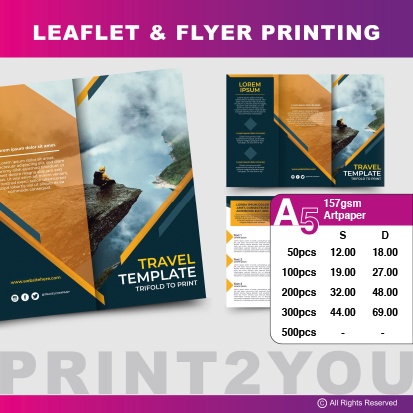 | FLYER | LEAFLET | COLOUR DIGITAL FAST PRINT | A5 157GSM ART PAPER | | Shopee Malaysia