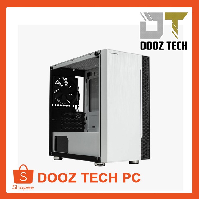 TECWARE M3 WHITE TG MATX GAMING CASE ( WITH RAINBOW LED AT FRONT ...