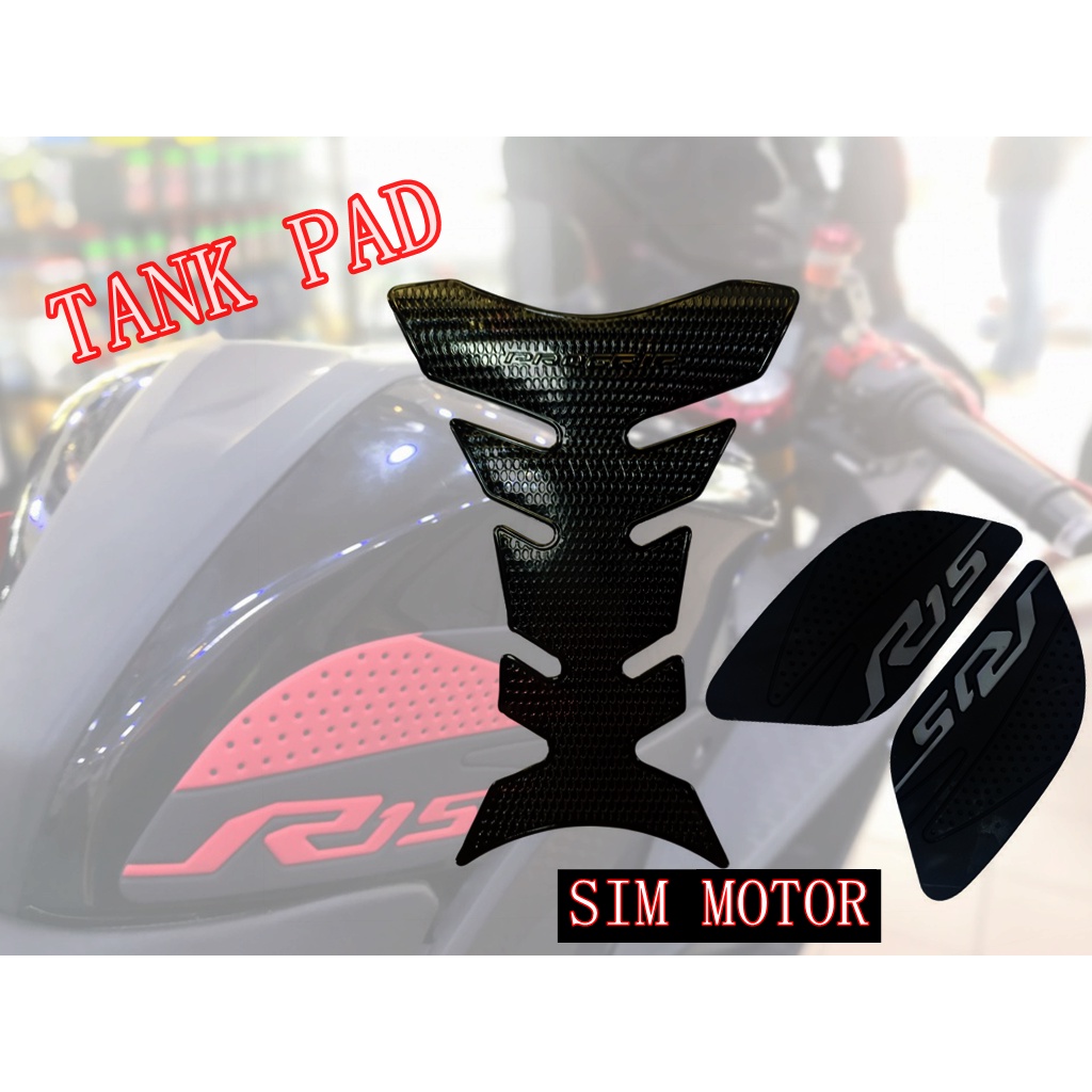 Yamaha R15 V3 Tank Pad Knee Grip Anti Slip Fuel Tank Protector / Tank ...