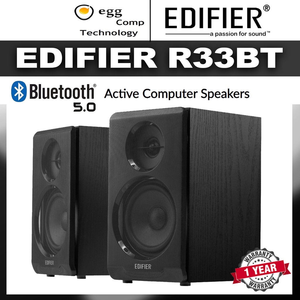 Edifier R33BT - 2.0 Bookshelf Speaker with Bluetooth 5.0 | DSP | Shopee ...