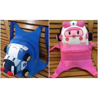 Cute ROBOCAR POLI Soft Plush Toy Backpack bag -AMBER, POLI | Shopee ...