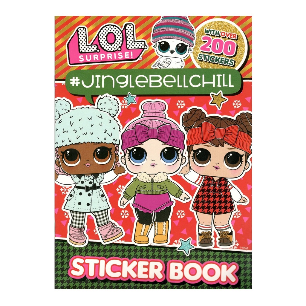 LOL Surprise Jinglebellchill Sticker Book with mazes quizzes games for ...