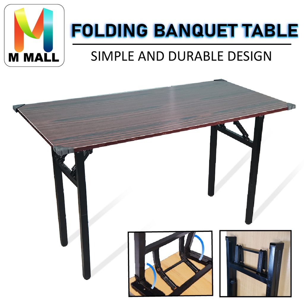 M MALL MULTIFUNCTIONAL FOLDABLE Banquet Table 4FT x 2FT / MEJA LIPAT ...