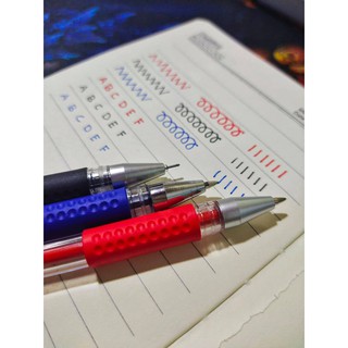 Ballpoint Pen Black Red Blue 0.5mm Roller Ball Water-based Student ...