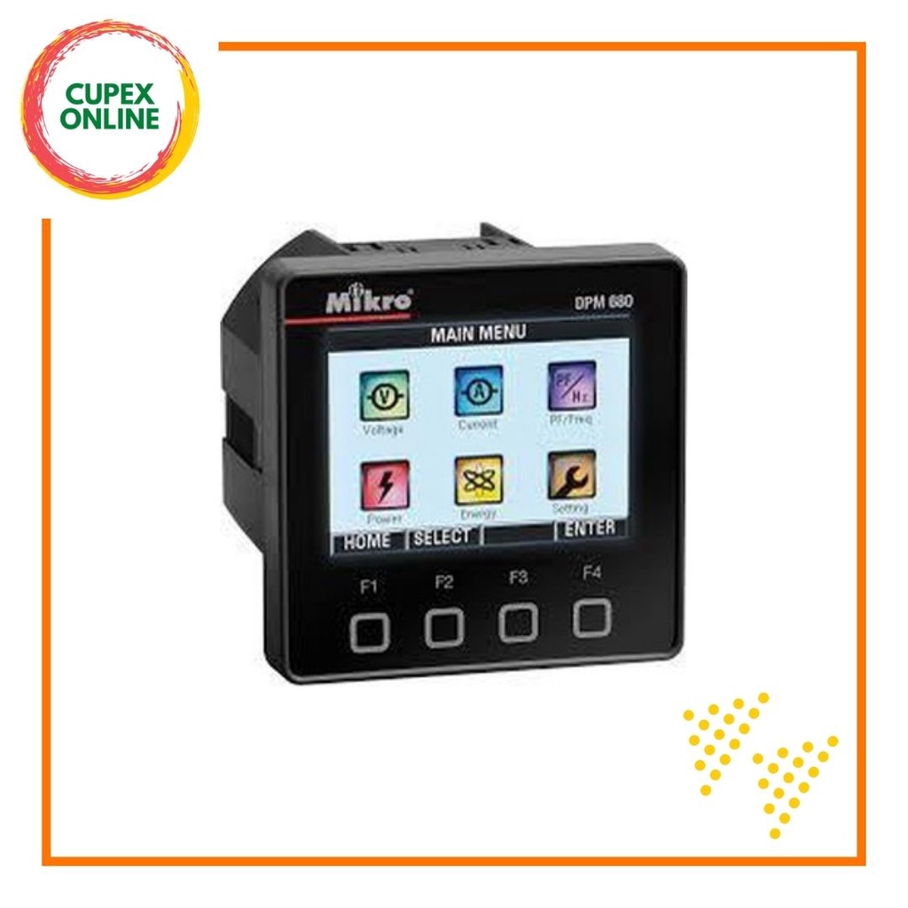 MIKRO DPM680-415AD Digital Power Meter Auxiliary Voltage 90-415VAC/100-300VDC With Modbus RS485 ...