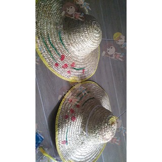 20" Grass Straw Farmer Hat Cap - Topi Rumput Jerami Petani - Topi Kebun ...