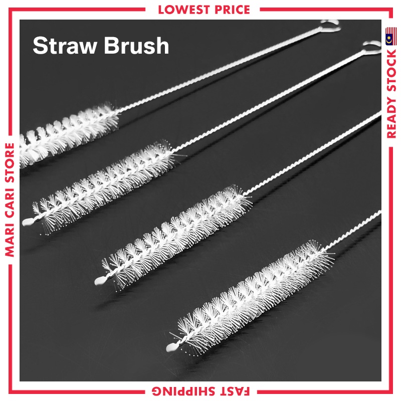 Stainless Steel Straw Brush Baby Feeding Bottle Straw Cleaning Brush ...