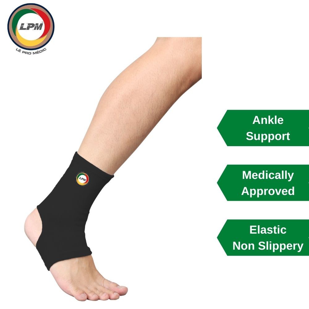 LPM Ankle Support 634 Ankle Wrap Elastic Adjustable Compression Ankle ...