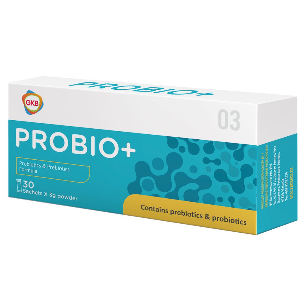 GKB Probio+ (Probiotics & Prebiotics Formula) 3g x 30 Sachets | Shopee ...