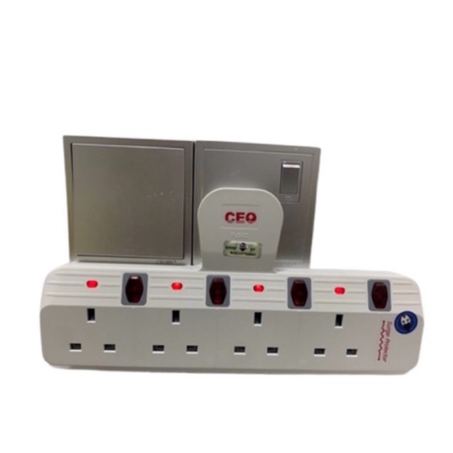 3 Way 4way T Adaport 3pin Socket Extension Socket Extention Plug With Neon Indicator Sirim