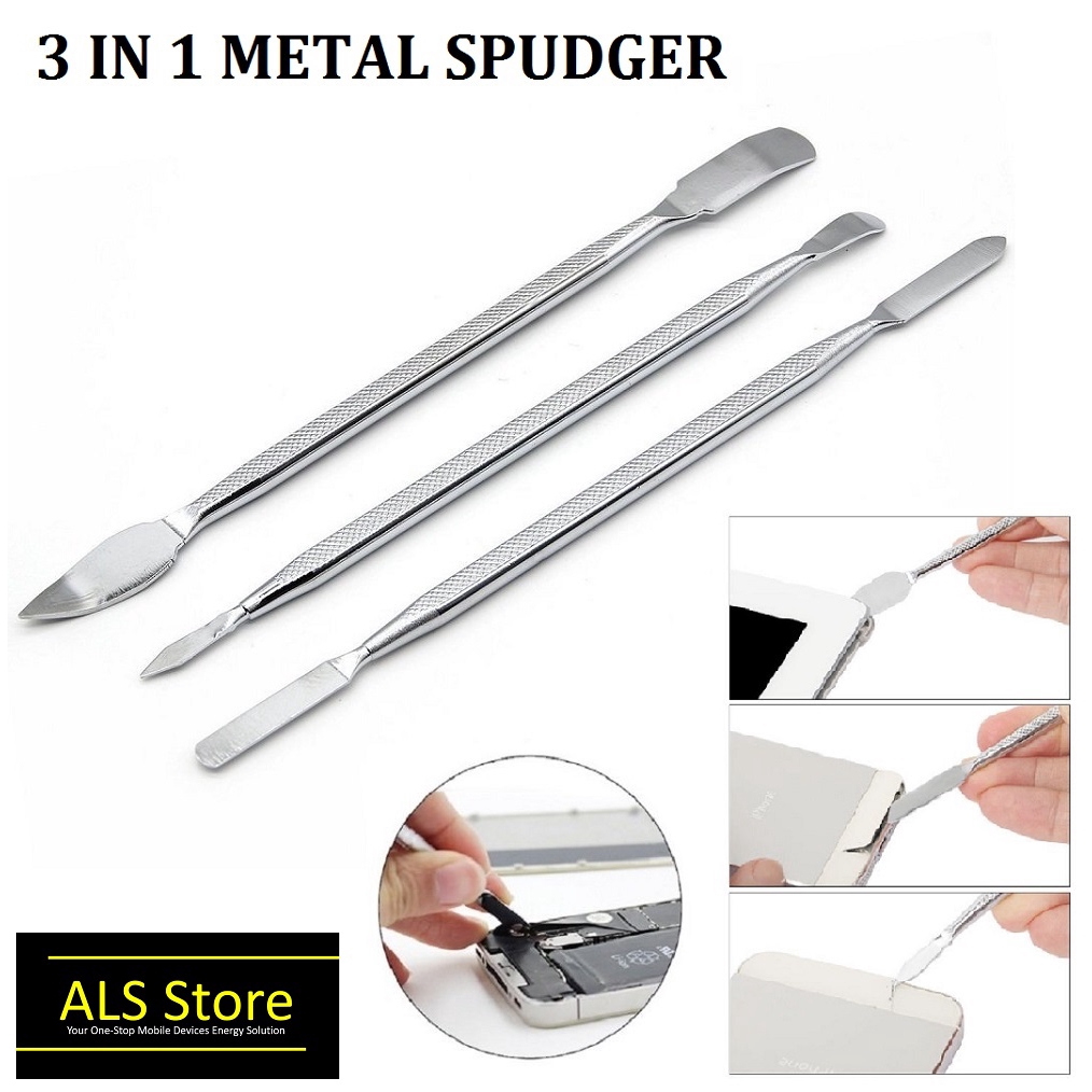 3 In 1 Metal Spudger Set Pry Bar Stick for Mobile Phone Laptop Tablet ...