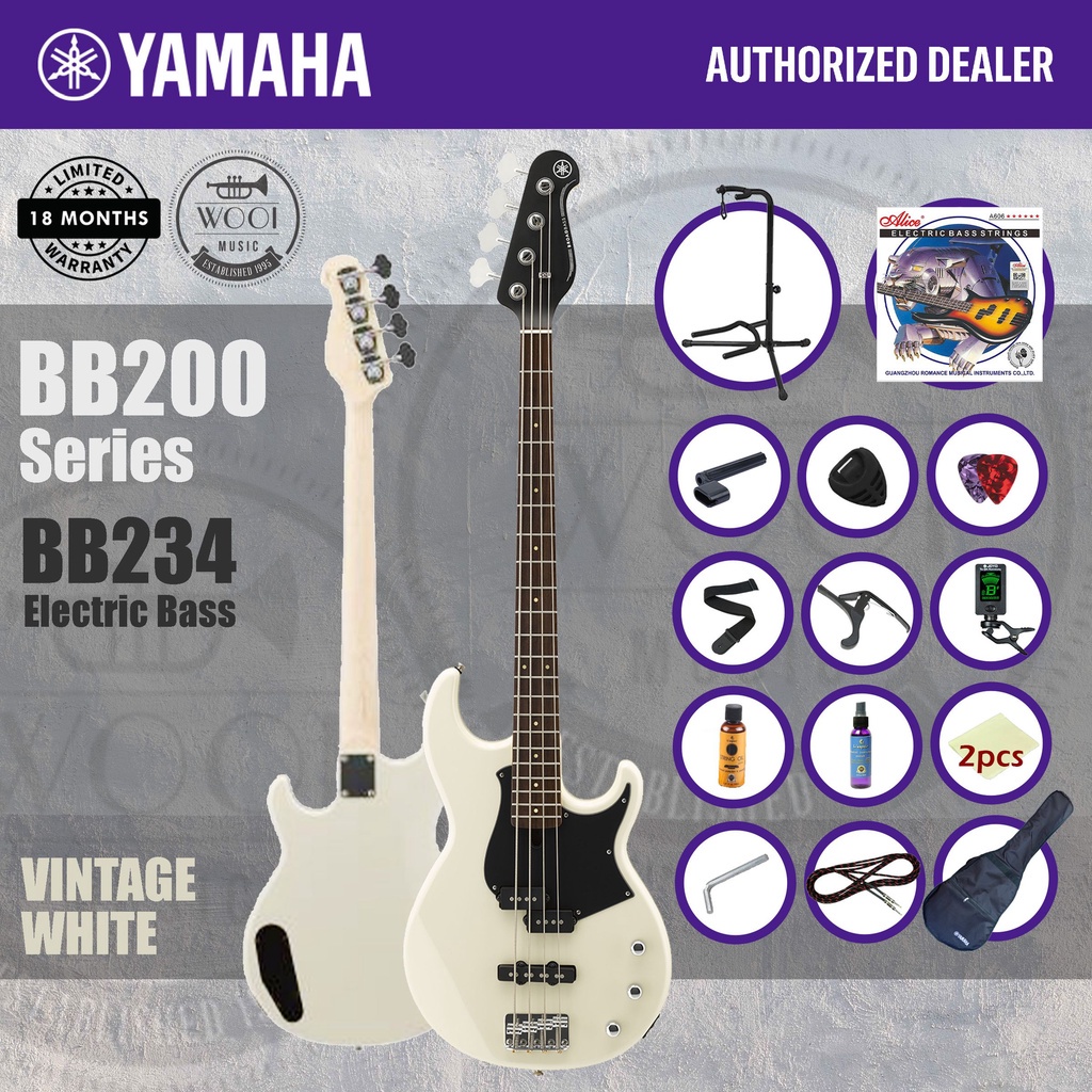 Yamaha BB234 VW BB Series 4 String Electric Bass Guitar - Vintage White | Shopee Malaysia
