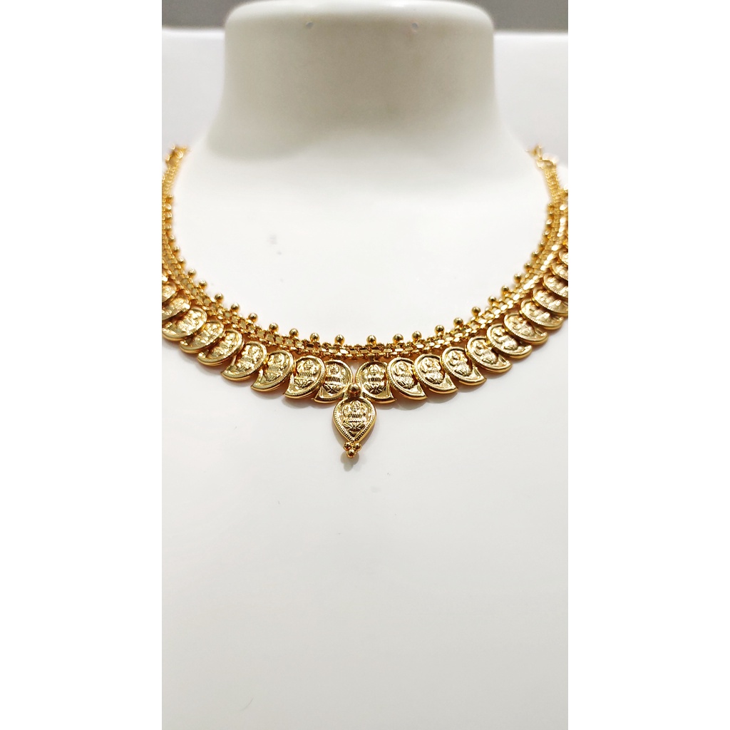 Ready Stock Fashion Traditional Indian long Chain Mala Gold Plated (1 ...