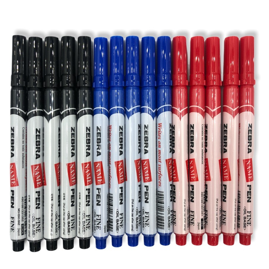 Zebra Name Pen Fine -Colour (BLACK,BLUE,RED) | Shopee Malaysia