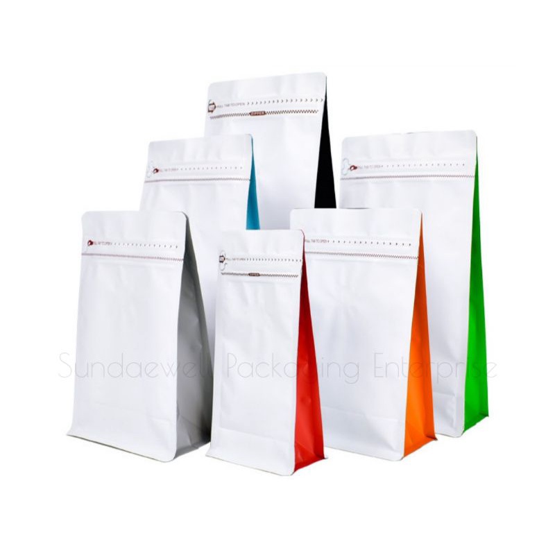 500g Aluminium One Way Valve Coffee Mix Duo Colour Bean Bag Airtight ...