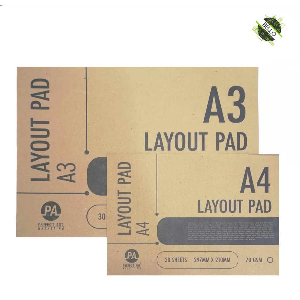 Perfect Art Layout Pad 70gsm 30 Sheet - A3 / A4 | Shopee Malaysia