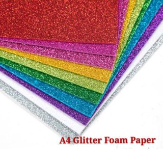 A4 Eva Glitter Foam Fancy Card Paper/Kad Busa/Kad Mewah 10pcs Mix ...