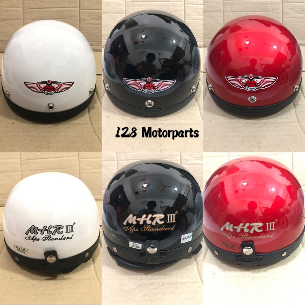 ORIGINAL MHR HELMET STUNG (WHITE/ BLACK/ RED) | Shopee Malaysia