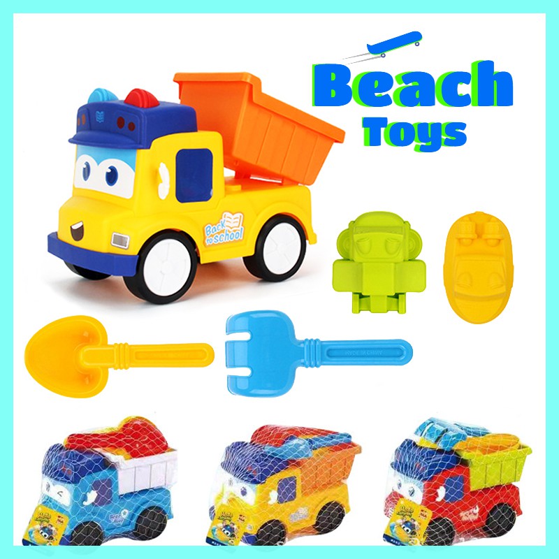 Truck Toys for Kids Dump Truck Car Toy Beach Sand Toys Set in Net Bag ...