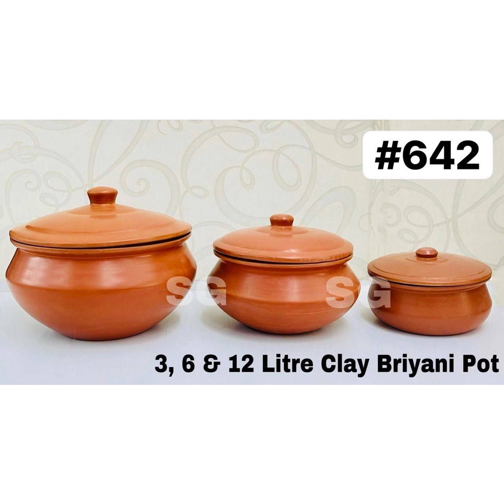 3, 6 & 12 Litre Mitticool Clay Briyani Pot | Shopee Malaysia
