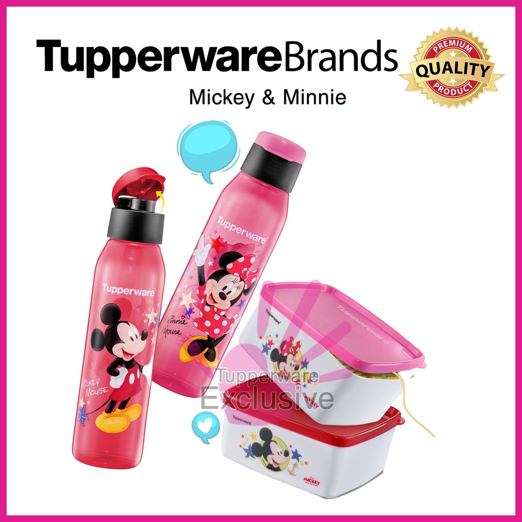 Disney Tupperware Mickey & Minnie Eco Bottle Tupperware Original ...