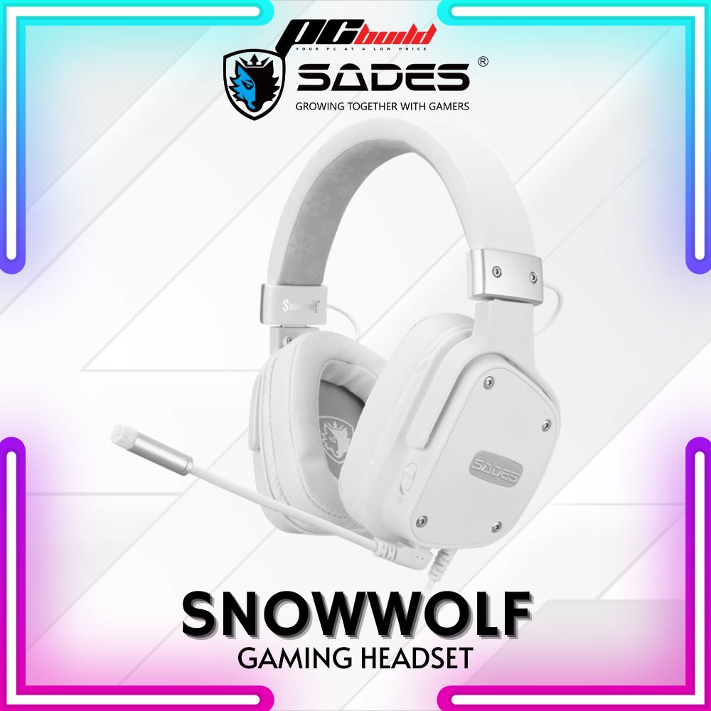 SADES SNOWWOLF MULTI-PLATFORM GAMING HEADSET PC / PS5 / XBOX / VR ...